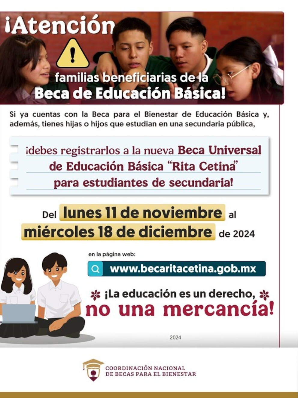 Beca Rita Cetina: cómo registrarse a la nueva beca para estudiantes de ...